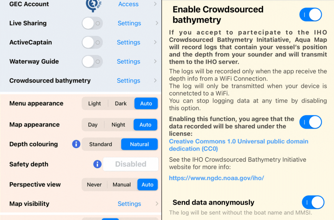 GEC Aqua Map | Crowdsourced Bathymetry